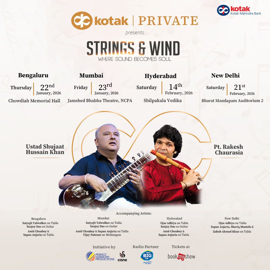 Ustad Shujaat Husain Khan and Pt. Rakesh Chaurasia announce multi-city ...